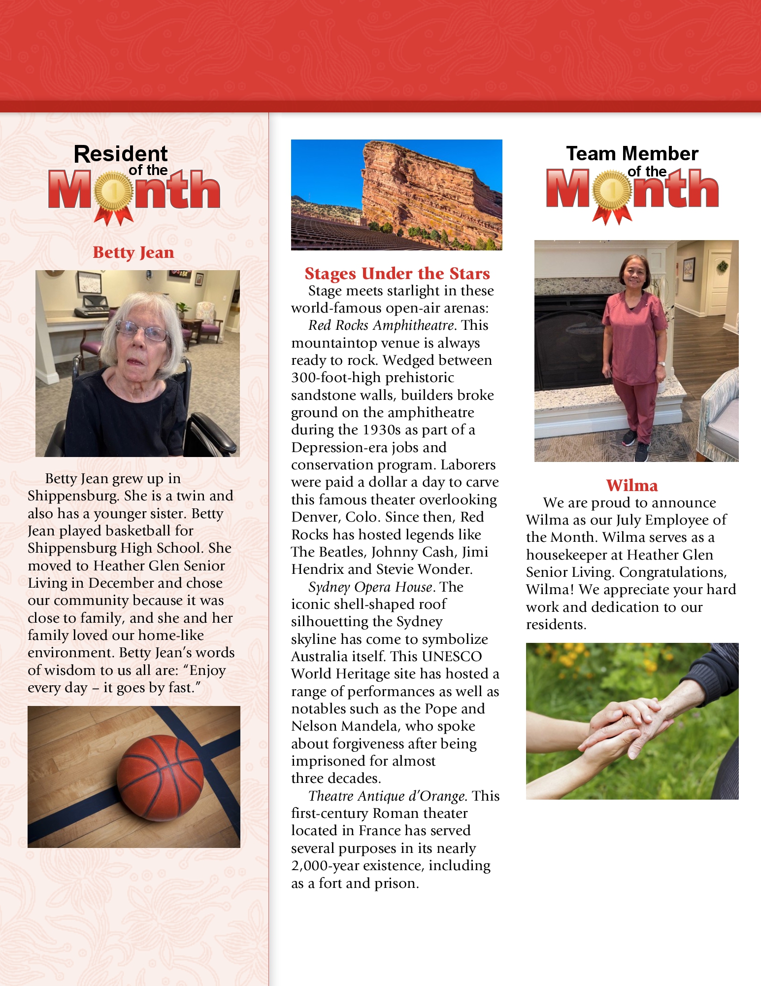 Heather Glen Senior Living Newsletter - July 2025